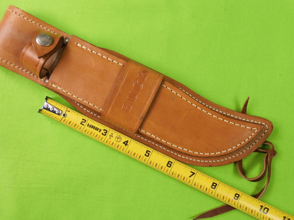 Buck Custom Shop Leather Sheath Scabbard for Model 120 Hunting Fightin ...