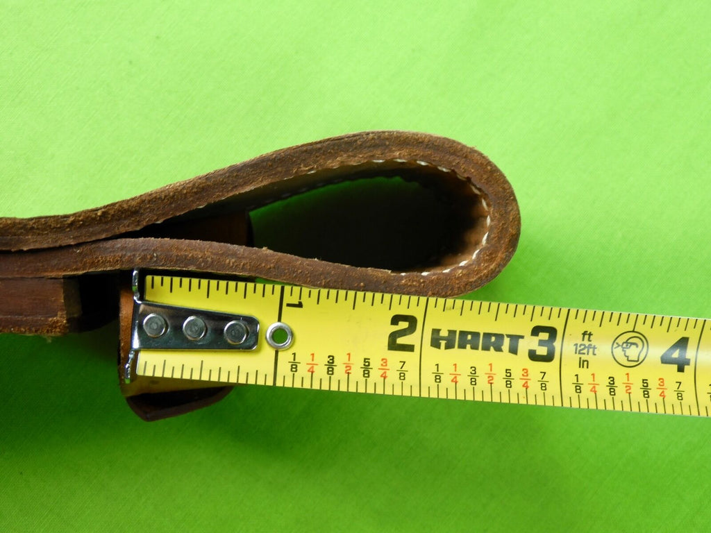 Buck Custom Shop Leather Sheath Scabbard for Model 120 Hunting Fightin ...