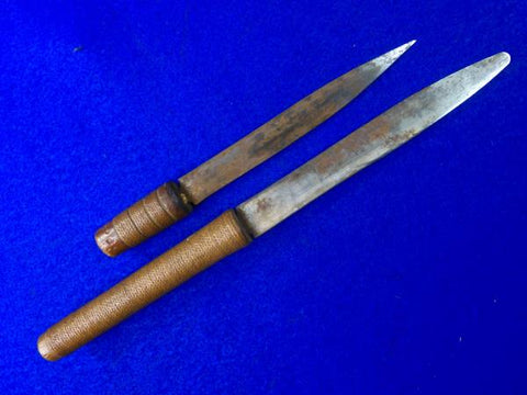 Antique Old Burma Burmese 19 Century DHA Knife Set w/ Scabbard ...