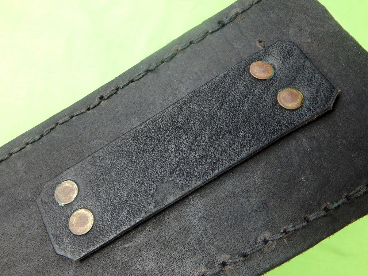Custom Handmade Leather Sheath for Huge Bowie Knife Black – ANTIQUE ...