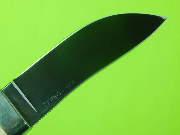 Custom Made Handmade Bob Schultz Stag Handle Hunting Knife – ANTIQUE ...