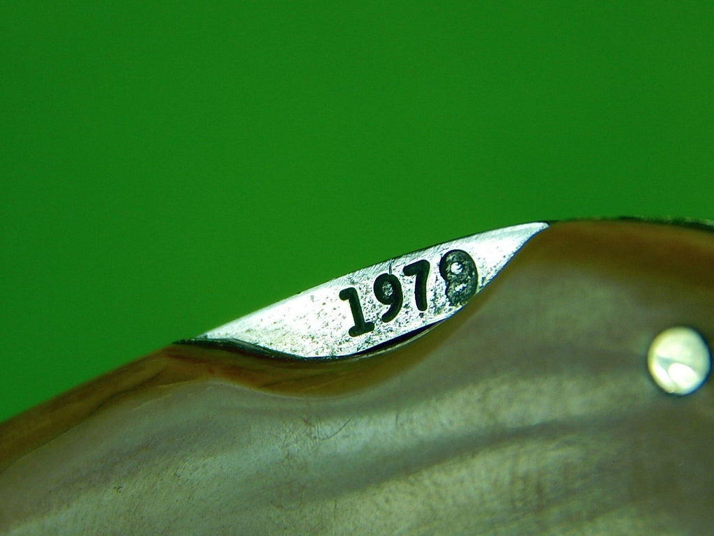 Vintage 1979 Custom Hand Made DAVID HOWIE Lock Back Folding Pocket Kni ...