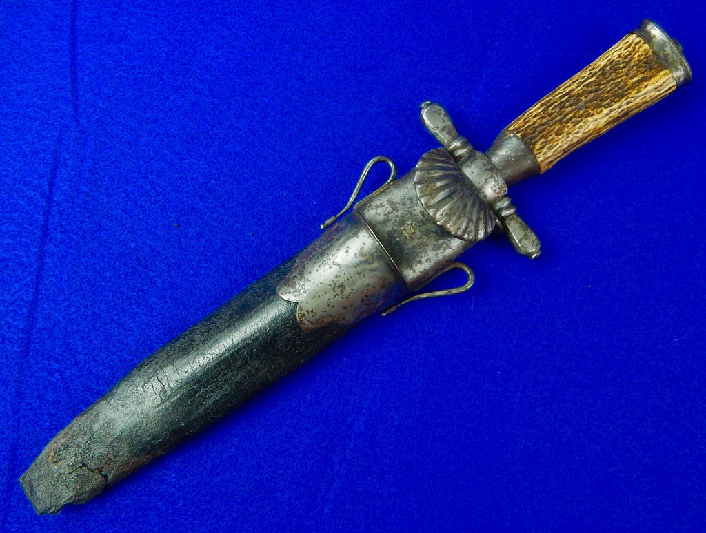 Antique German Germany WWI WW1 Period Hunting Dagger Knife w/ Scabbard ...