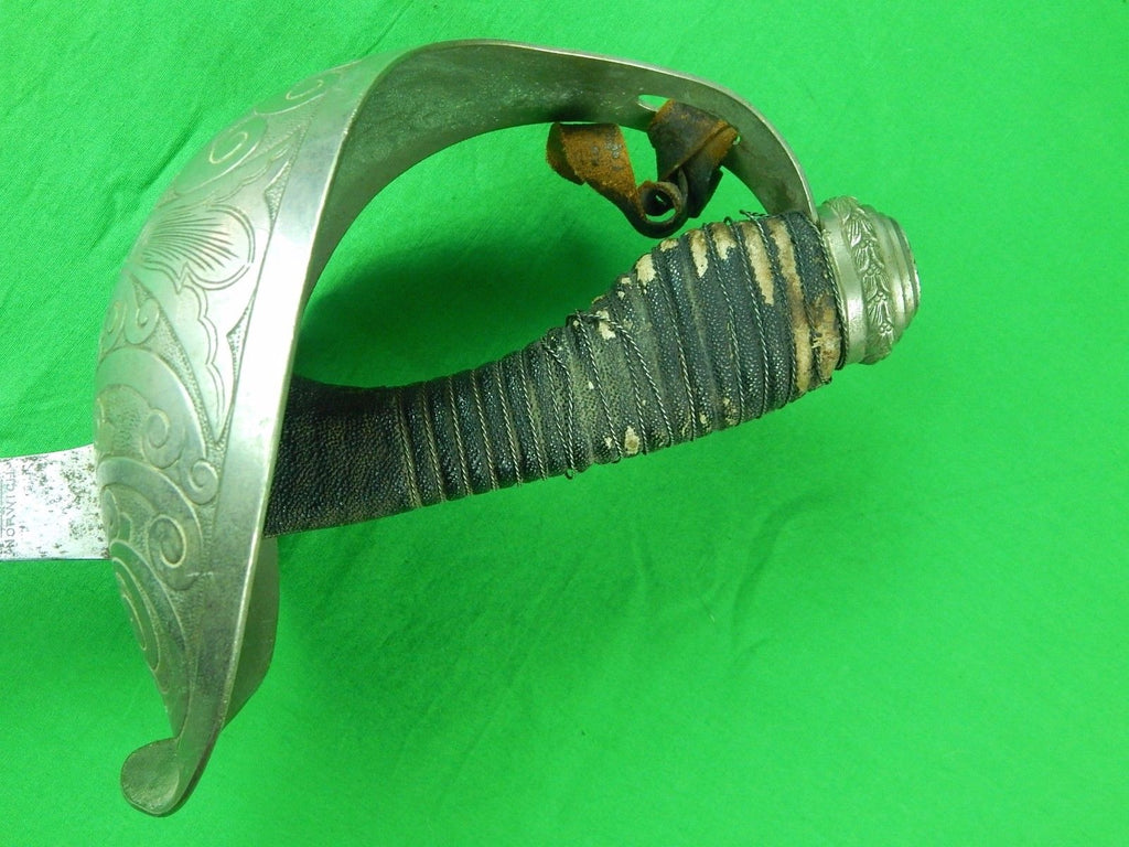 British English WW1 WWI Model 1912 Cavalry Officer's Engraved Sword w ...