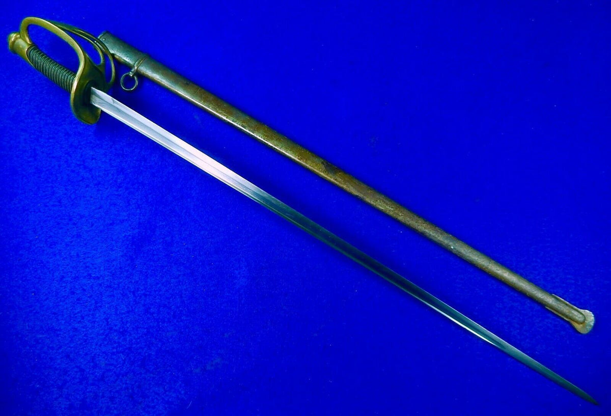 French France Antique WW1 Cavalry Sword w/ Scabbard Matching ...