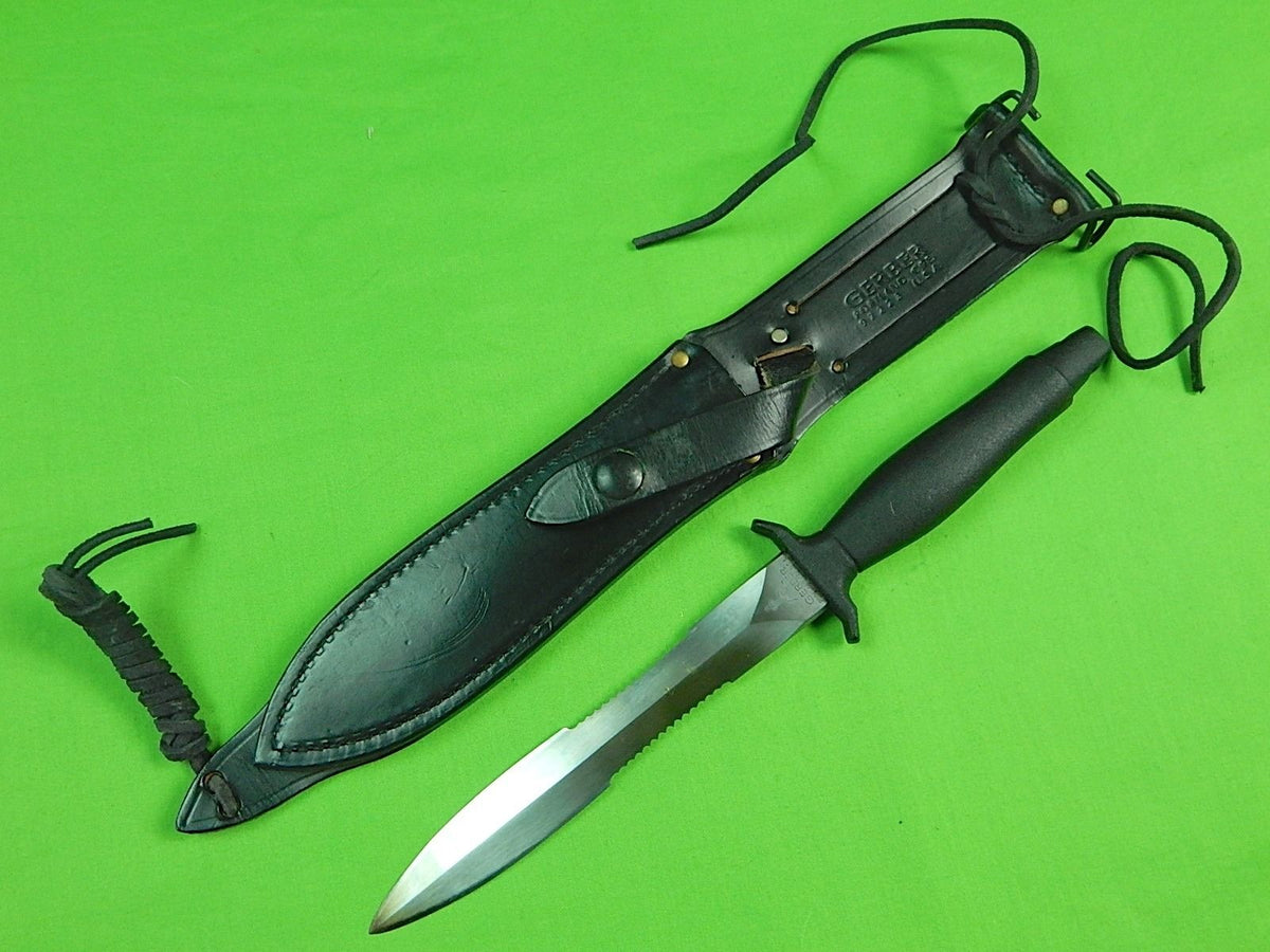 RARE US 1978 GERBER MK2 Commando Fighting Knife ERROR # LOGO DIES BREA ...