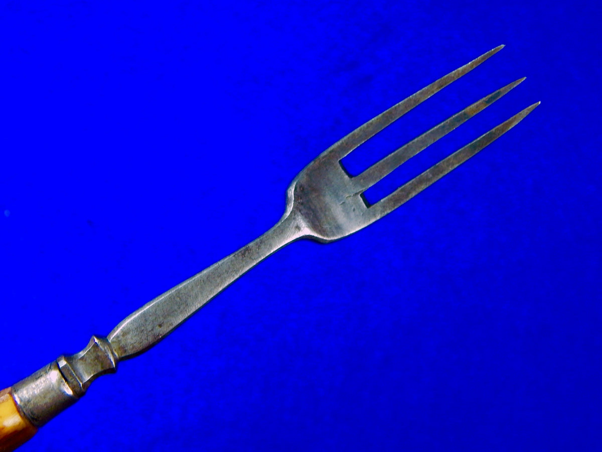 German Germany Antique 19 Century Stag Handle Fork From Hunting Dagger ...