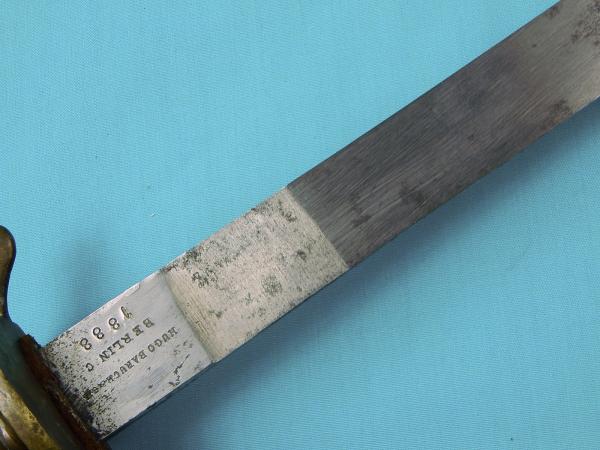 Antique German Germany Hugo Baruch Berlin WW1 Period Short Sword w/ Sc ...