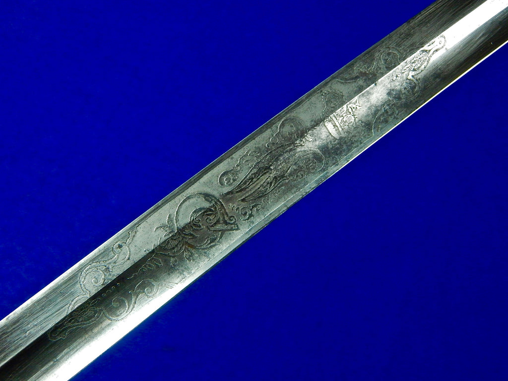 German Germany WW1 Engraved Officer's Sword with Scabbard – ANTIQUE ...