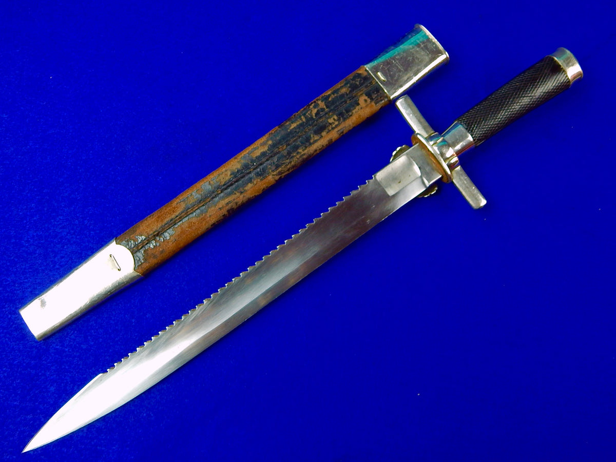 German Germany WW1 Saw Back fireman Dagger Knife Sword with Scabbard ...