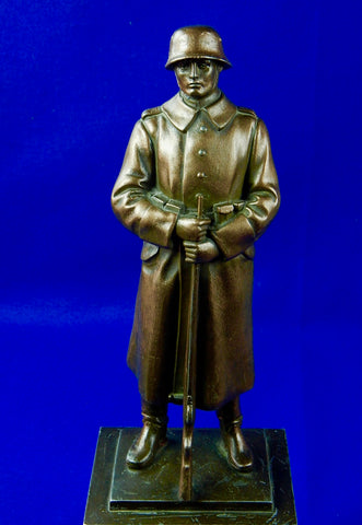 German Germany WW1 Soldier Presentation Signed Figurine Statue Art Scu ...
