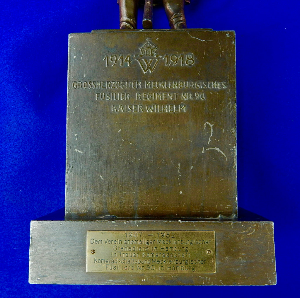 German Germany WW1 Soldier Presentation Signed Figurine Statue Art Scu ...
