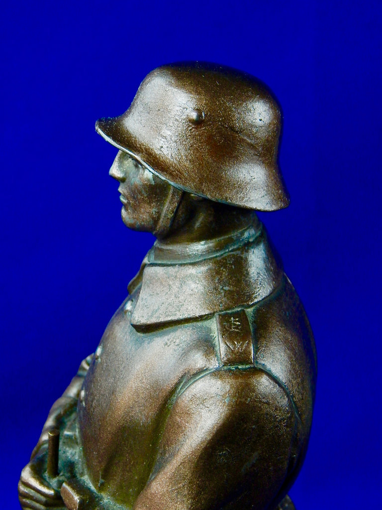 German Germany WW1 Soldier Presentation Signed Figurine Statue Art Scu ...