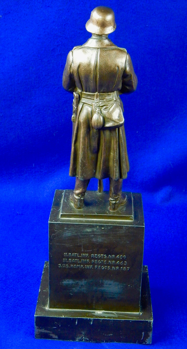 German Germany WW1 Soldier Presentation Signed Figurine Statue Art Scu ...