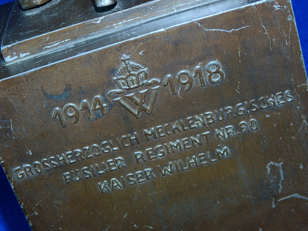 German Germany WW1 Soldier Presentation Signed Figurine Statue Art Scu ...