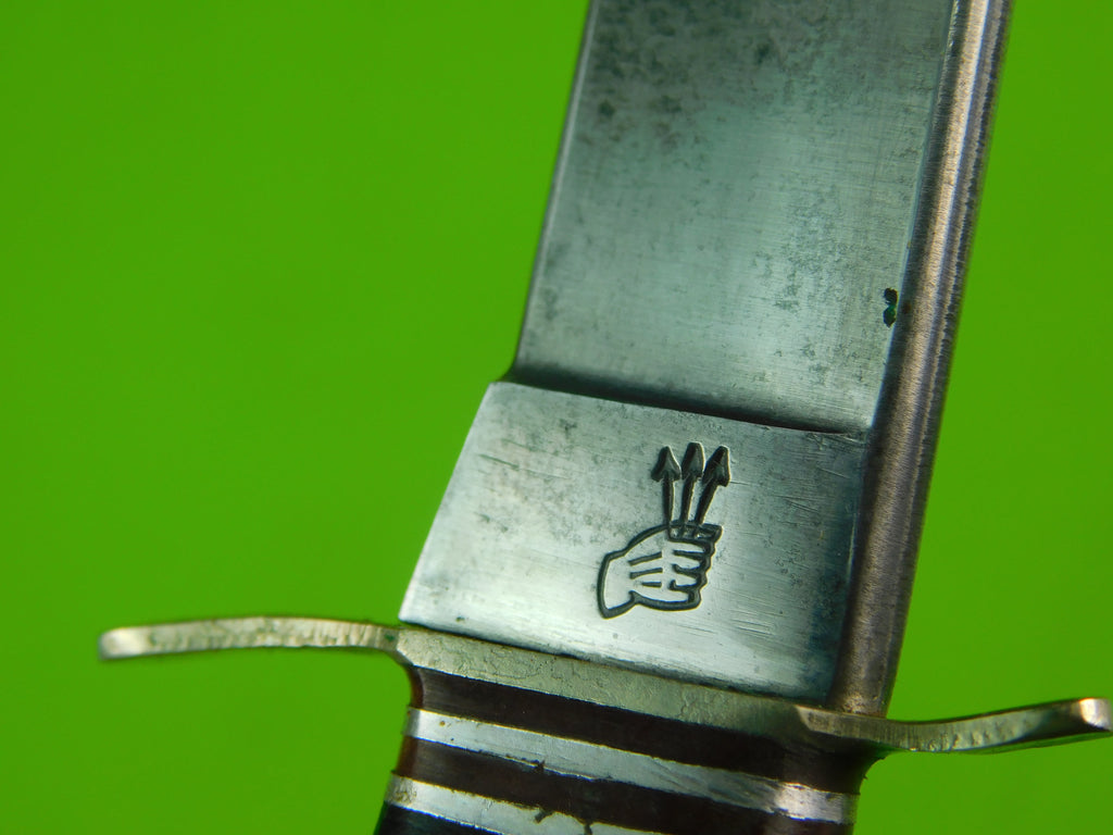 Antique Germany German Solingen Hollow Ground 3 Arrows in Hand Knife w ...