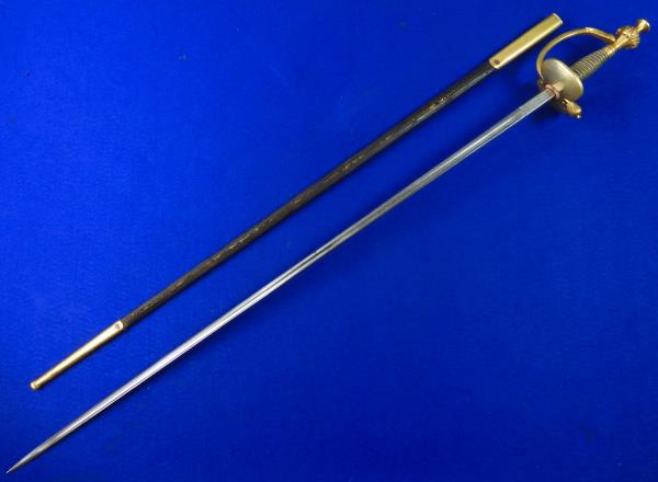 German Germany Antique Old WW1 Engraved Court Sword w/ Scabbard ...