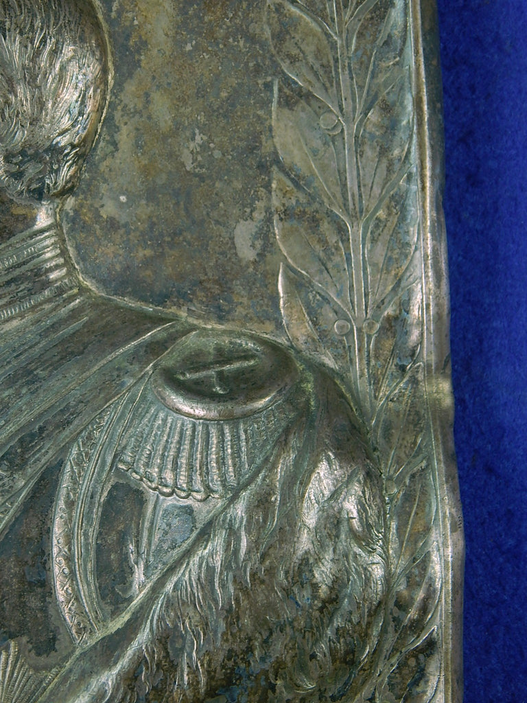 Antique German Germany WW1 Kaiser Wilhelm II Large Silver Plated Wall ...