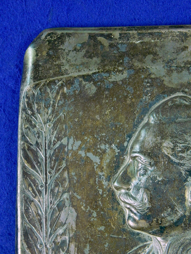 Antique German Germany WW1 Kaiser Wilhelm II Large Silver Plated Wall ...