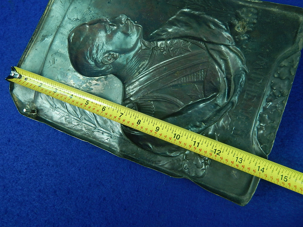 Antique German Germany WW1 Kaiser Wilhelm II Large Silver Plated Wall ...