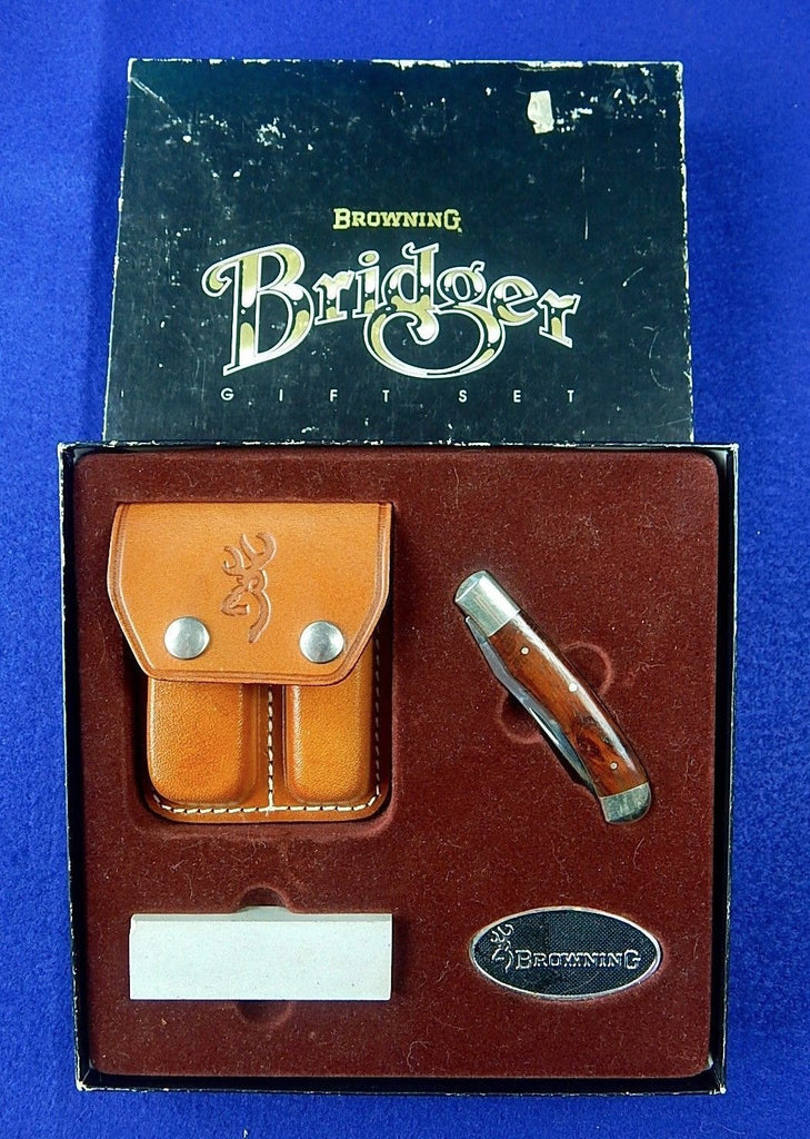 Vintage Japan Japanese Browning Bridger Gift Set Folding Knife Sheath ...