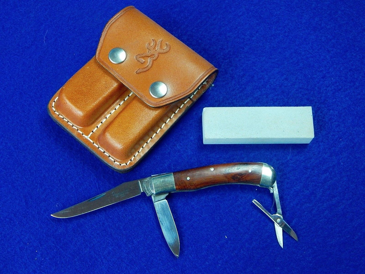 Vintage Japan Japanese Browning Bridger Gift Set Folding Knife Sheath ...