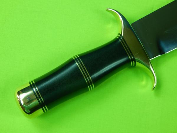 VINTAGE CUSTOM HANDMADE MICHAEL MILO LEACH HUGE BOWIE FIGHTING KNIFE W ...