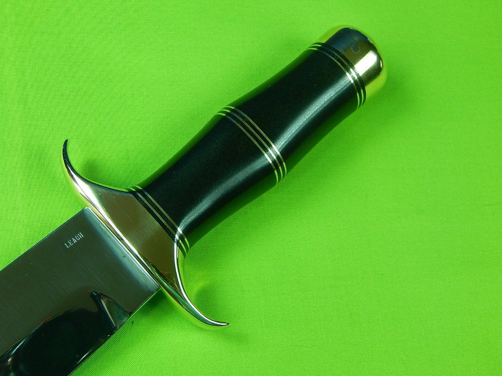 VINTAGE CUSTOM HANDMADE MICHAEL MILO LEACH HUGE BOWIE FIGHTING KNIFE W ...