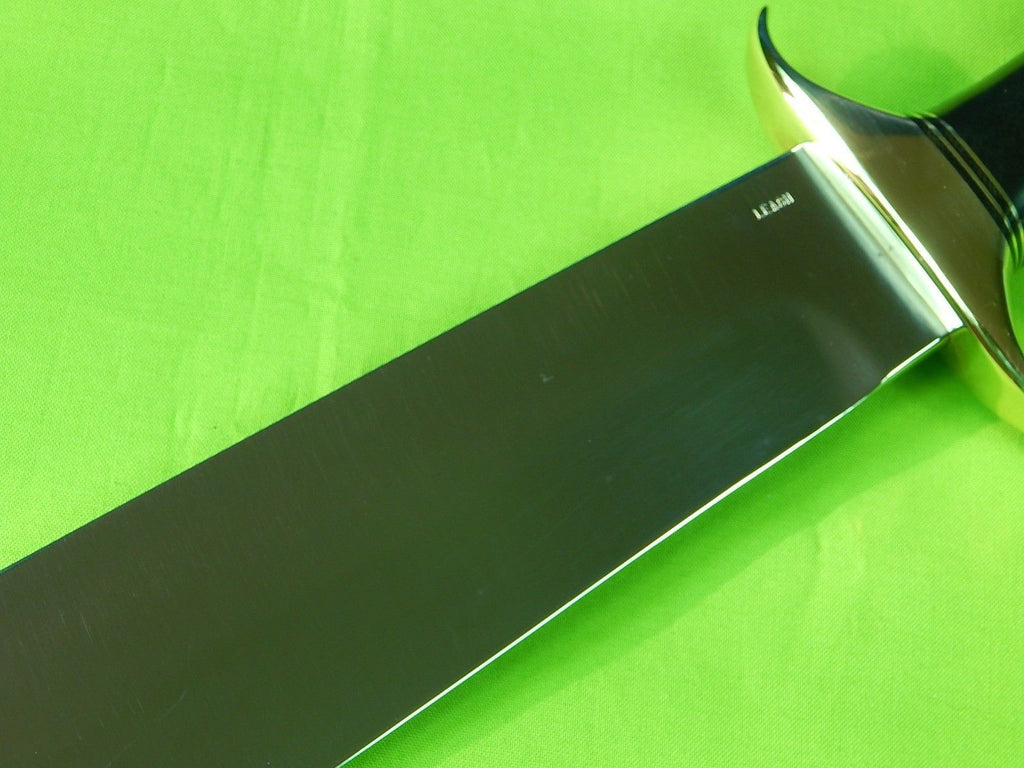 VINTAGE CUSTOM HANDMADE MICHAEL MILO LEACH HUGE BOWIE FIGHTING KNIFE W ...