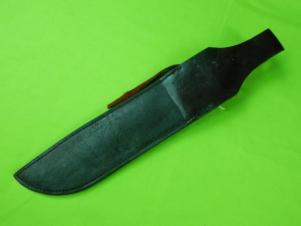 VINTAGE CUSTOM HANDMADE MICHAEL MILO LEACH HUGE BOWIE FIGHTING KNIFE W ...