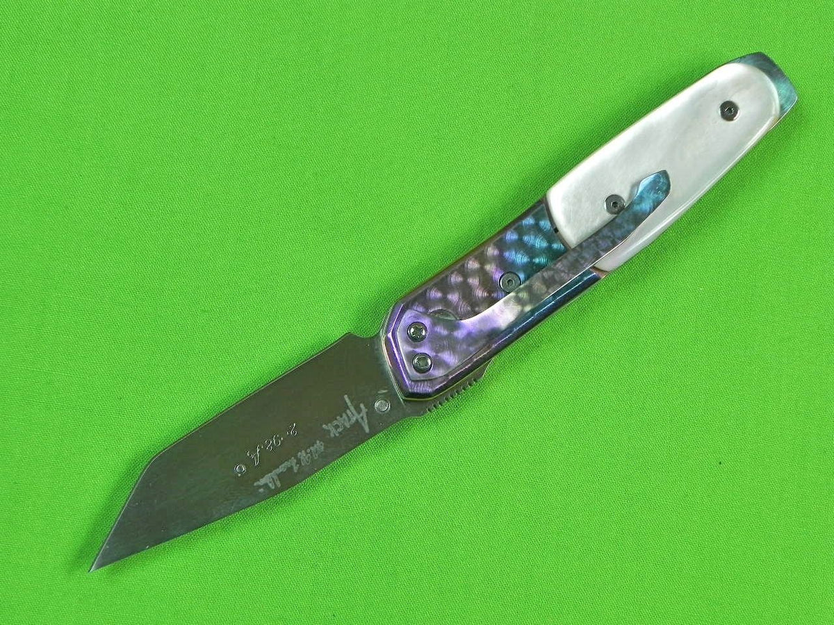 Custom Hand Made MIKE FRANKLIN HAWG Atack Folding Pocket Knife ...