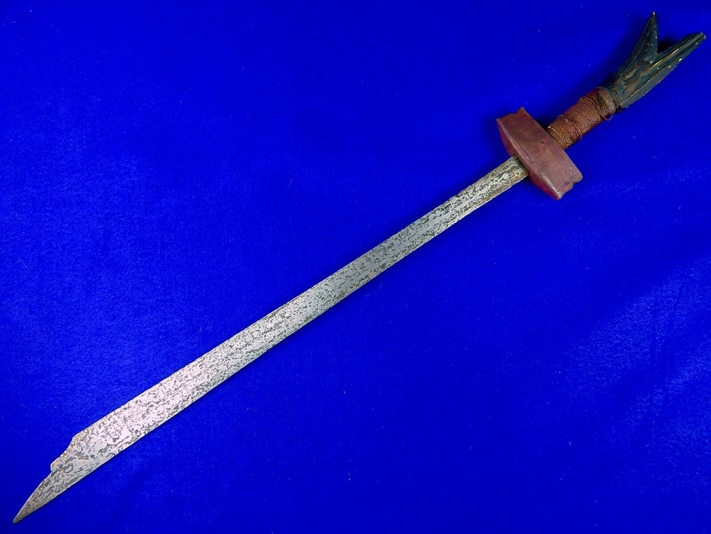 Antique Old Philippines Philippine 19 Century Large Kampilan Sword Swo ...