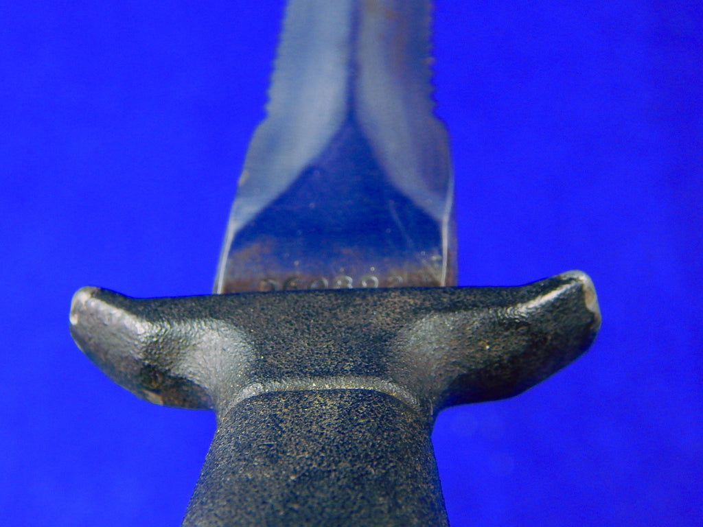 RARE US 1977 GERBER MK2 Commando Fighting Knife BLACK HANDLE w/ Sheath ...