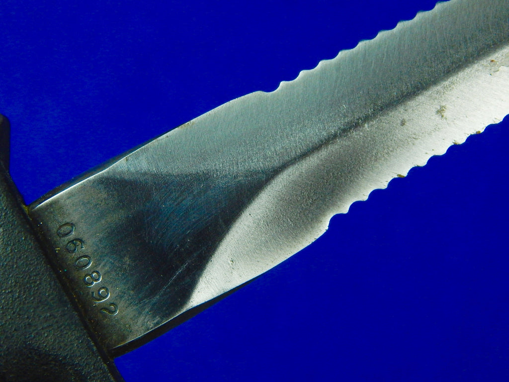 RARE US 1977 GERBER MK2 Commando Fighting Knife BLACK HANDLE w/ Sheath ...