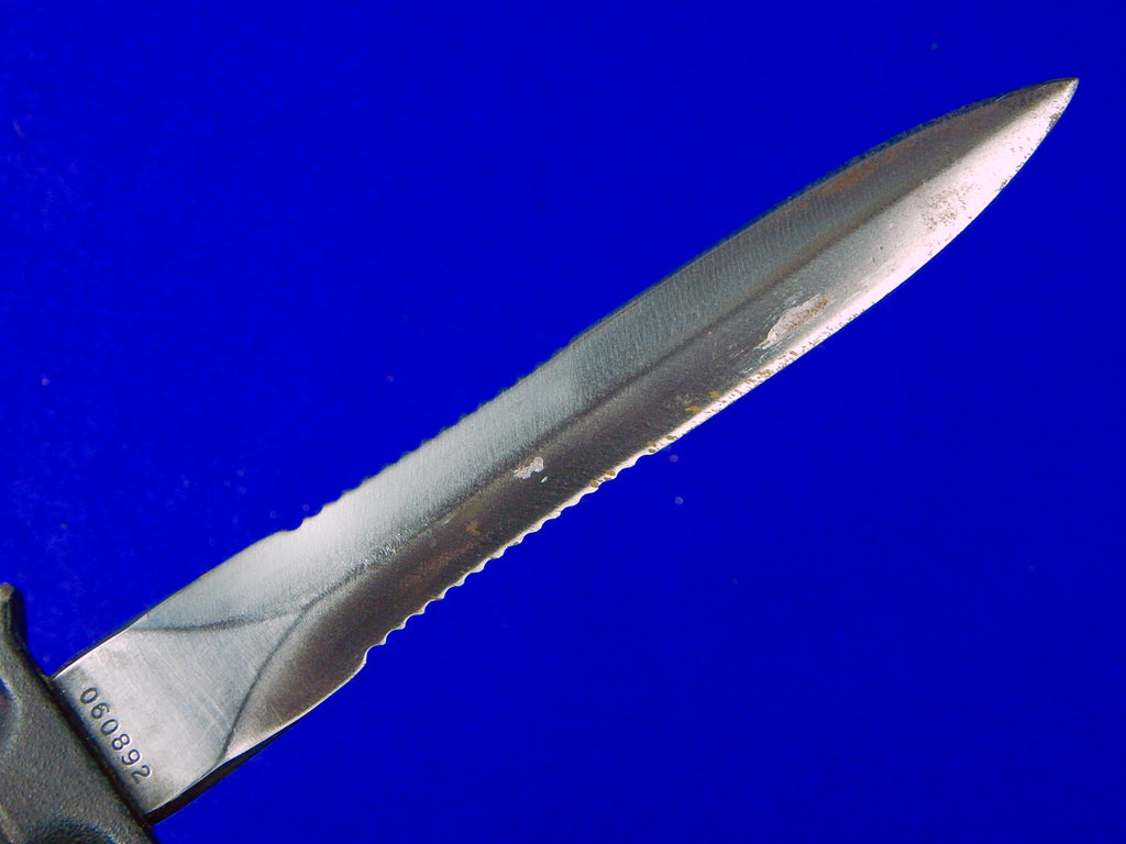 RARE US 1977 GERBER MK2 Commando Fighting Knife BLACK HANDLE w/ Sheath ...