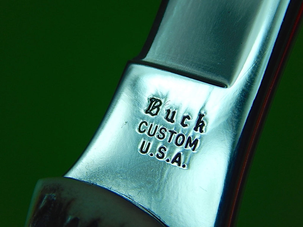 RARE US BUCK Custom Model 107 Stag Hunting Knife & Sheath – ANTIQUE ...