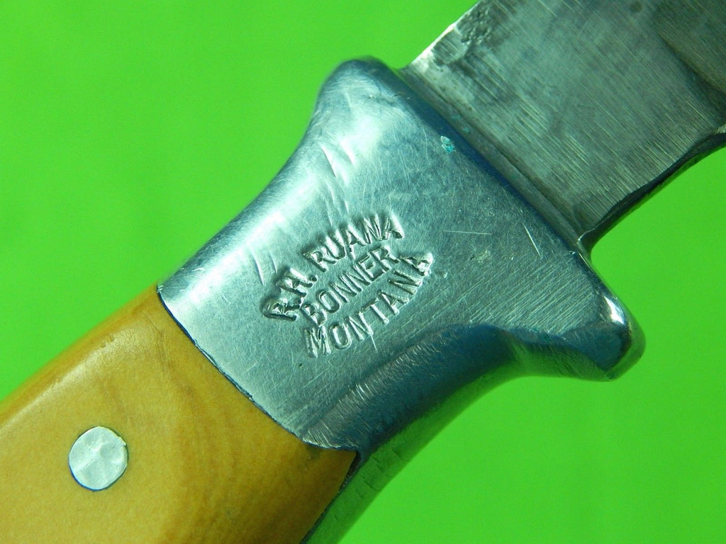 1983-84 Custom Hand Made R.H. RUANA Model 13B Signed Blade Hunting Kni ...