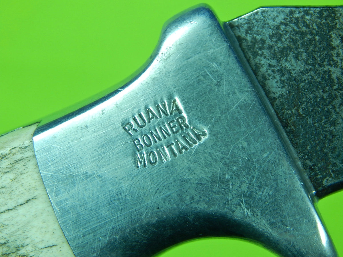 US Custom Handmade RUANA Bonner Montana Hunting Belt Axe Hatchet & She ...