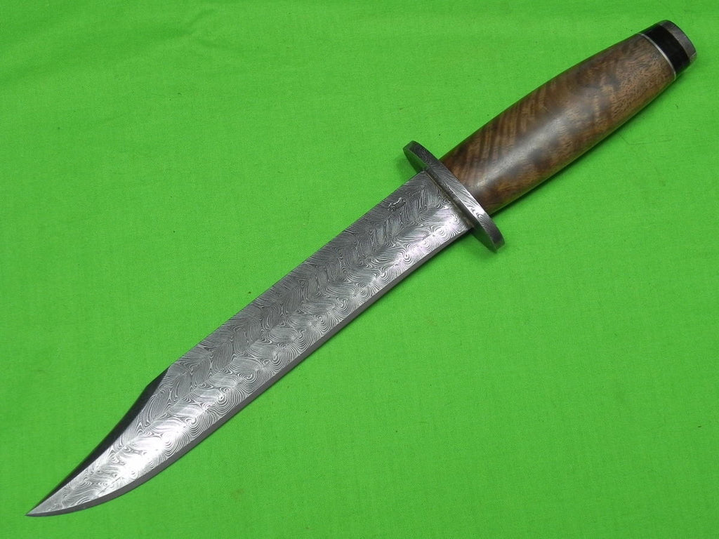 US Custom Hand Made STEK Craig & Adam STEKETEE Fighting Damascus Knife ...