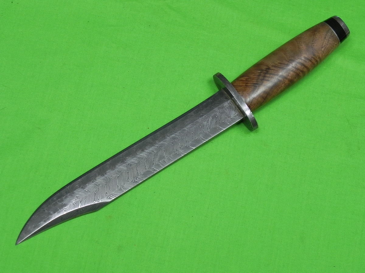 US Custom Hand Made STEK Craig & Adam STEKETEE Fighting Damascus Knife ...