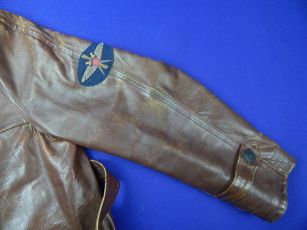 Soviet Russian Russia USSR WW2 Pilot Colonel Aviation Leather Coat Uni ...
