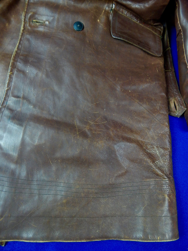 Soviet Russian Russia USSR WW2 Pilot Colonel Aviation Leather Coat Uni ...