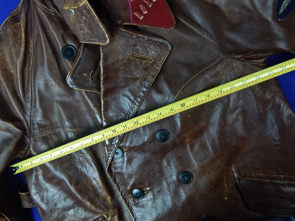 Soviet Russian Russia USSR WW2 Pilot Colonel Aviation Leather Coat Uni ...