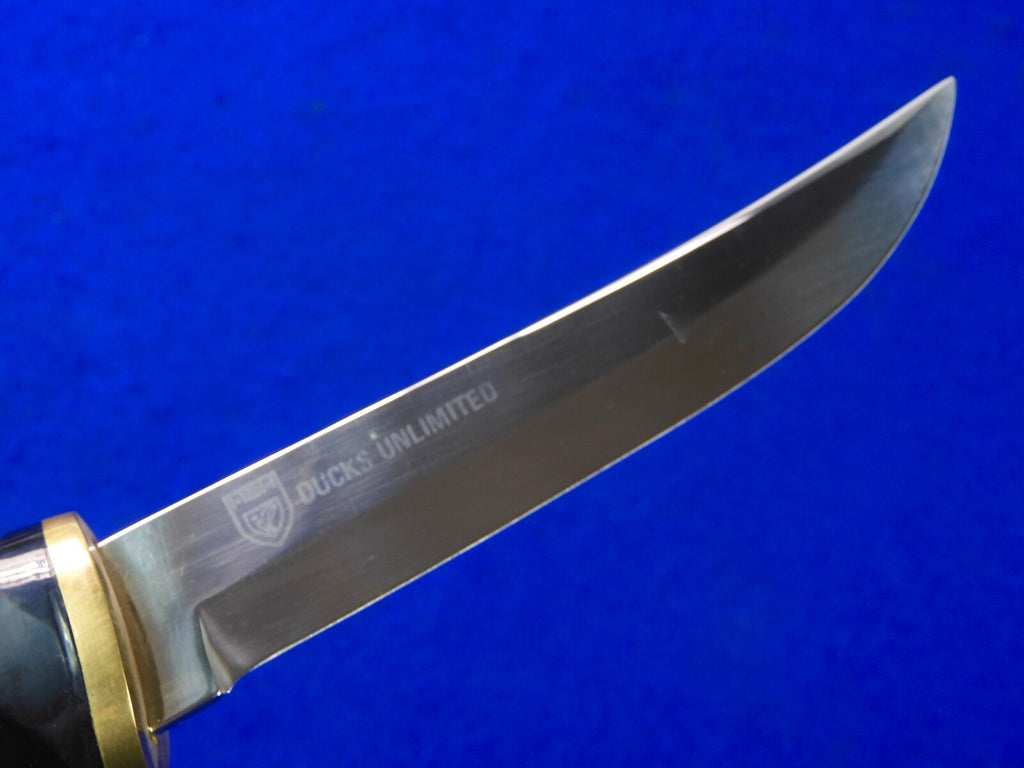 Swedish Sweden Sandvik Ducks Unlimited Hunting Knife w/ Sheath ...
