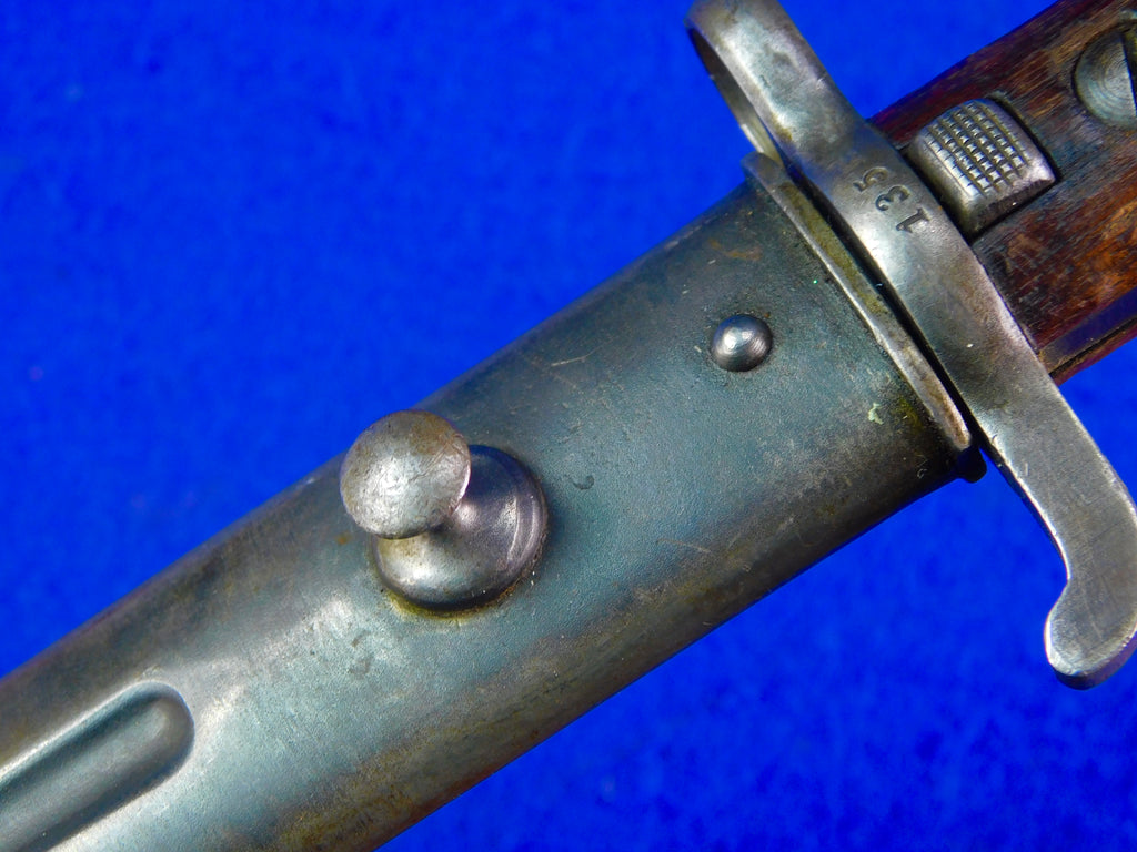 Swedish Sweden WW2 Mauser Long Bayonet Fighting Knife w/ Scabbard ...