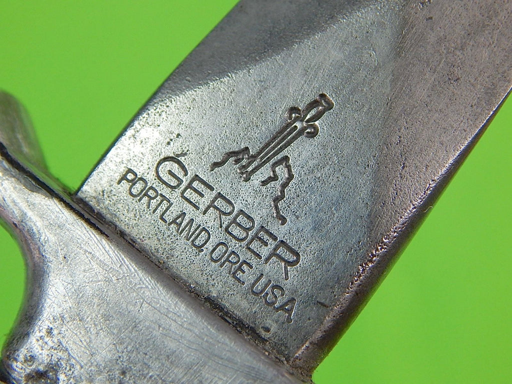 US 1976 GERBER MK2 Commando Fighting Knife #48922 & Sheath – ANTIQUE ...