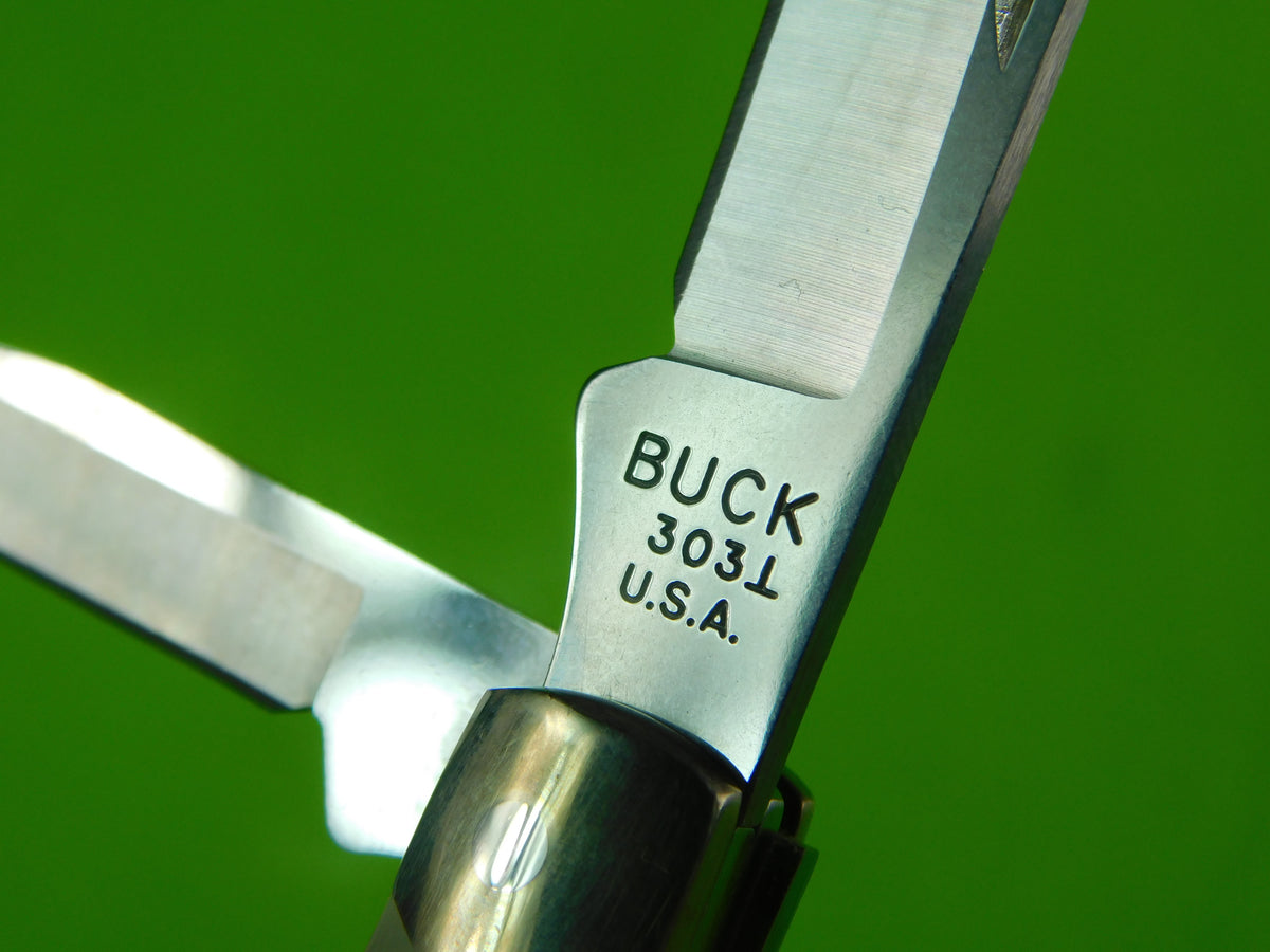US 2004 Buck 303 Cadet Mother of Pearl 3 Blade Folding Pocket Knife ...