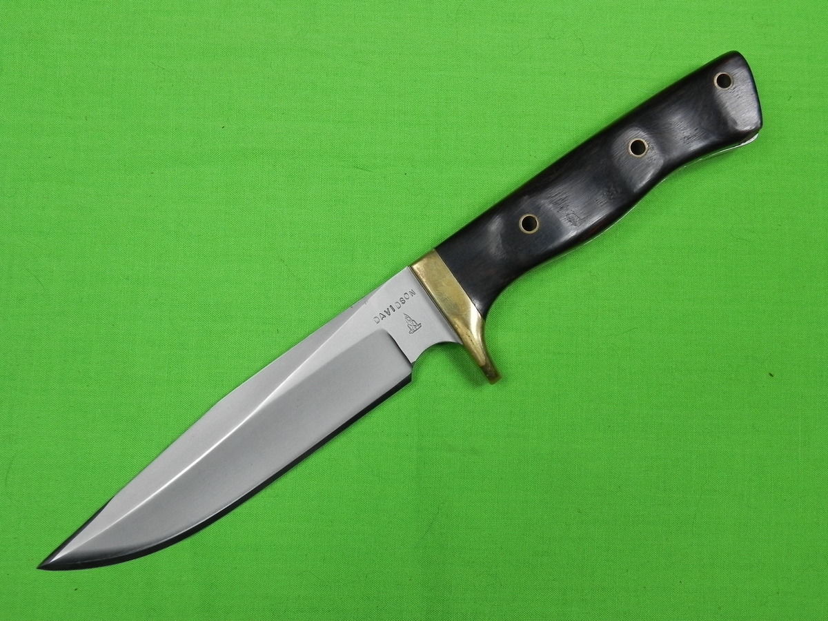 US Custom Hand Made ROB DAVIDSON Fighting Knife & Sheath – ANTIQUE ...