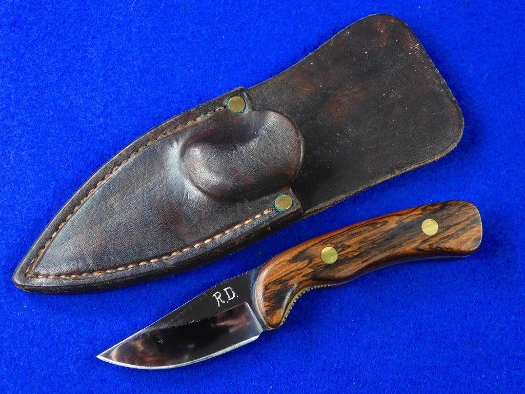 Vintage US Custom Handmade Hunting Knife w/ Sheath – ANTIQUE & MILITARY ...
