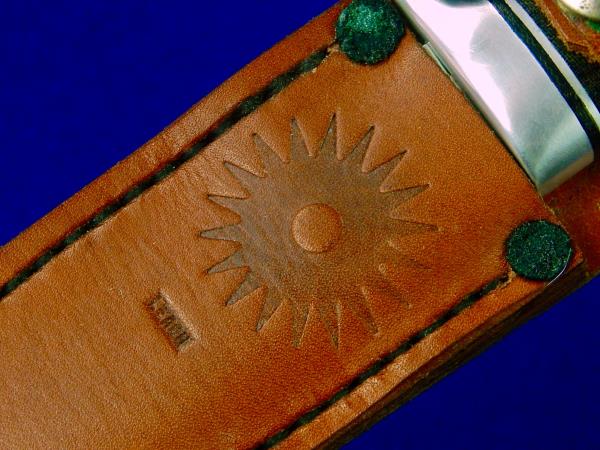 Vintage US Custom Handmade by MIKE LEACH Hunting Knife w/ Sheath ...